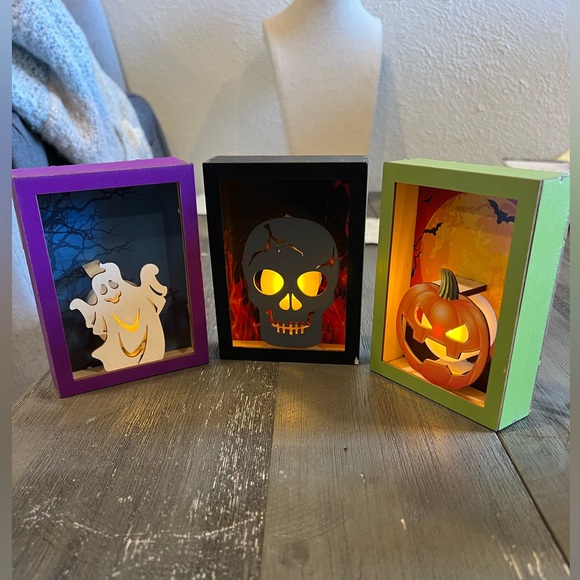 Holiday | Halloween Themed Framed Lighted Shadow Box Set | Poshmark